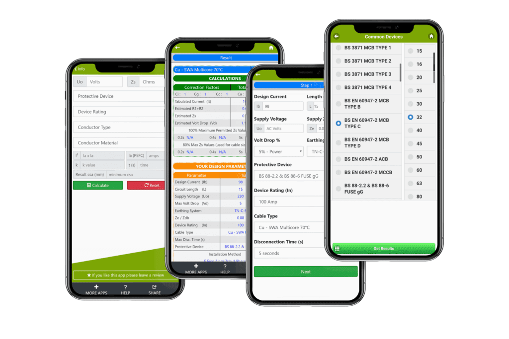 60947-2 Max Zs Charts - MCCB Zs Tables | Pro Certs Software Ltd