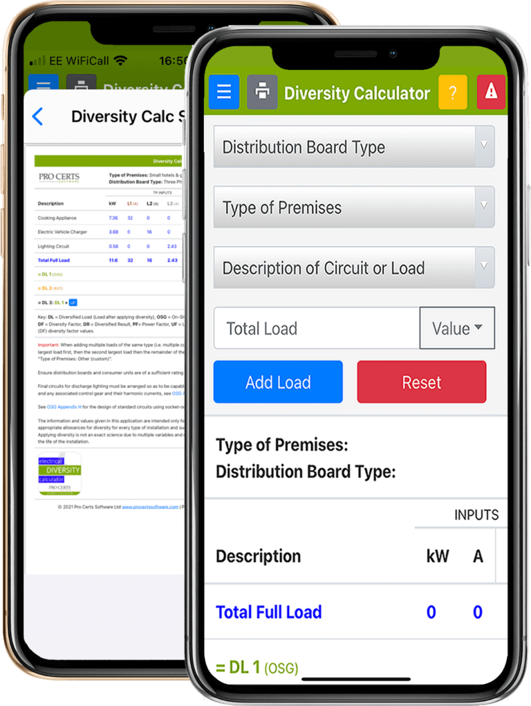 How to calculate diversity and maximum demand - Pro Certs Software Ltd