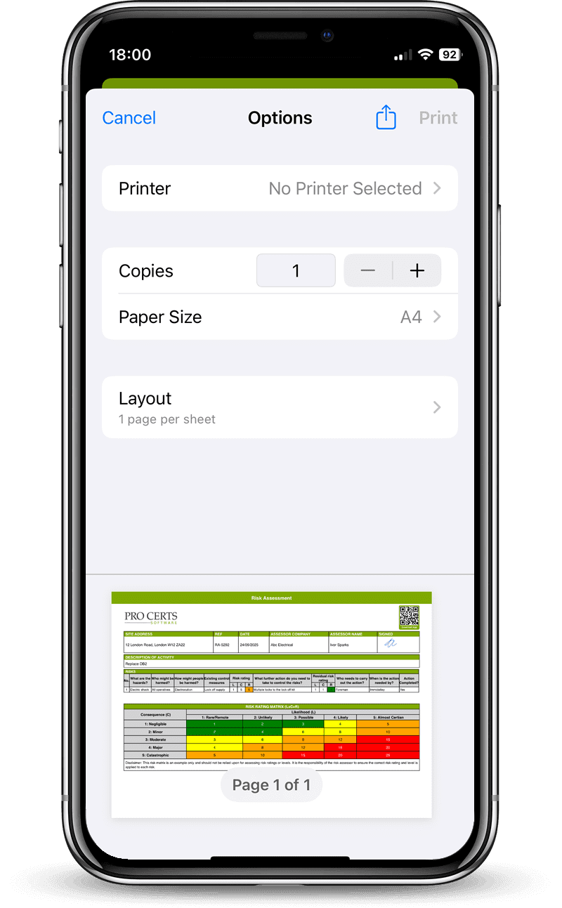Risk Assessment Forms For Electricians Pro Certs Software Ltd 5395