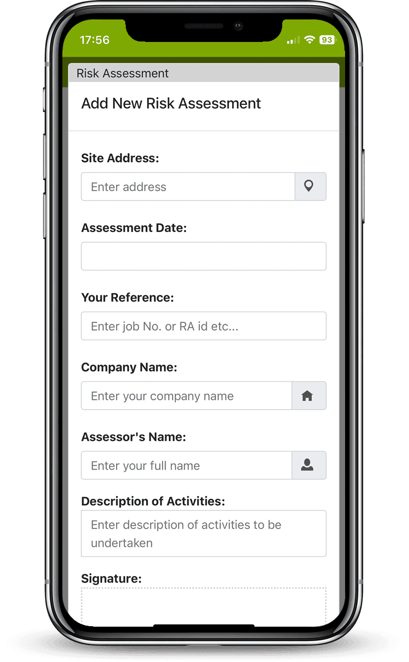Risk Assessment Forms for Electricians - Pro Certs Software Ltd