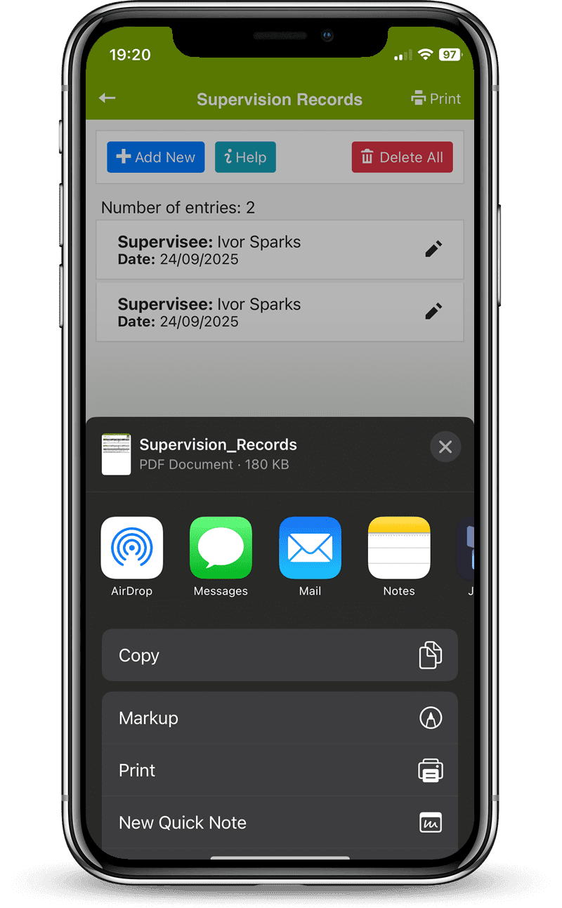 Supervision Records for Electricians - Pro Certs Software Ltd