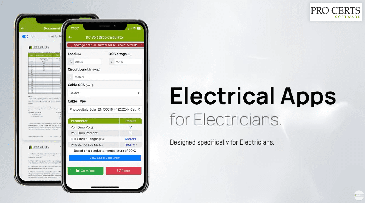 Electrical Apps & Certification Software - Pro Certs Software Ltd